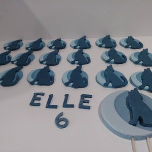 Fondant Wolf Cupcake Toppers + Cake Topper + 5 Letters/numbers - Etsy