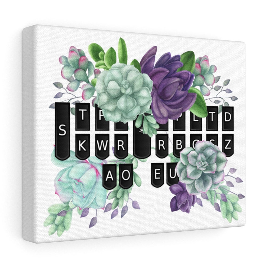 Stenographer Keyboard, Stenography Keyboard Succulent Watercolor Art ...