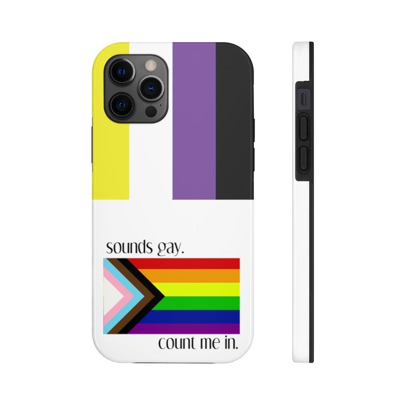 Nonbinary Flag LGBTQ Pride Case Mate Tough Iphone Cases | Etsy