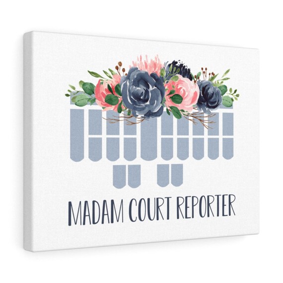 Watercolor Steno Art Court Reporter Stenographer Canvas | Etsy