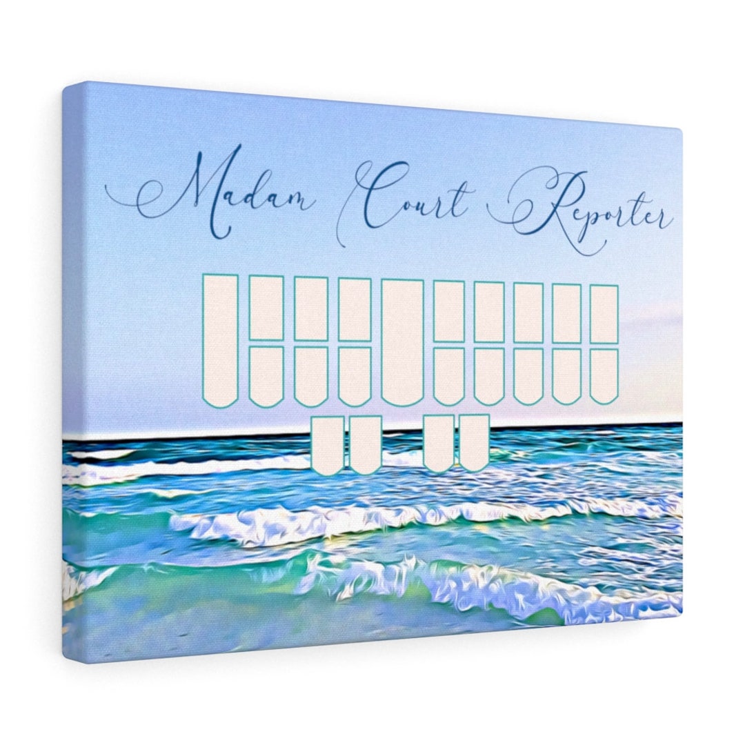Ocean Steno Art Court Reporter 16 X 12 Canvas Gallery Wraps - Etsy