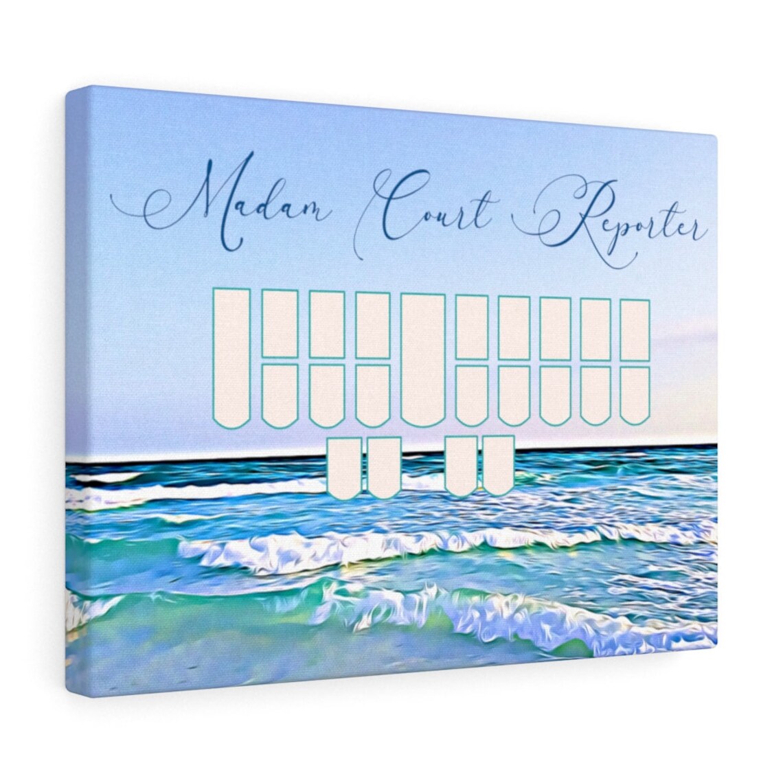 Ocean Steno Art Court Reporter 16 X 12 Canvas Gallery Wraps - Etsy