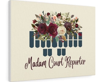 Stenographer Keyboard Floral Steno Keyboard Madam Court - Etsy