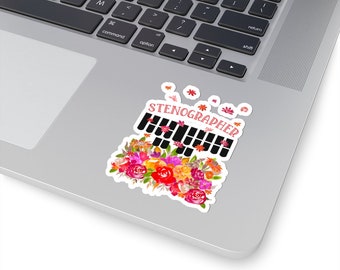 Sunflower Steno Art Kiss-cut Stickers | Etsy