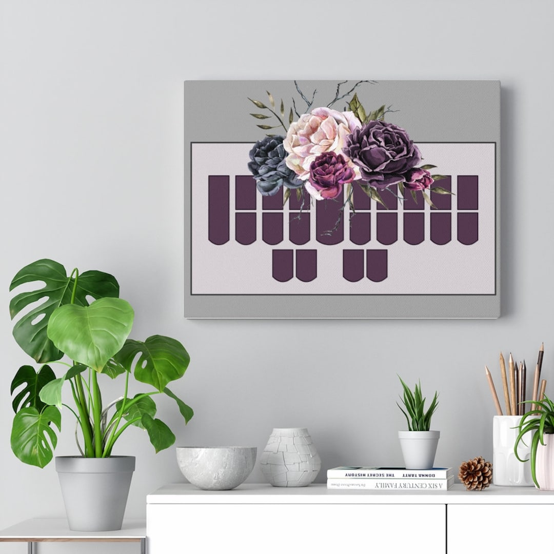 Stenographer Keyboard Floral Canvas Gallery Wrap - Etsy
