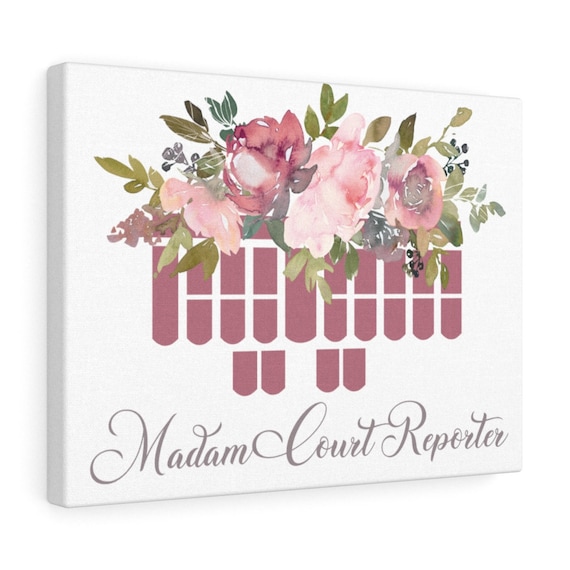 Court Reporter Stenography Art Canvas Gallery Wraps | Etsy