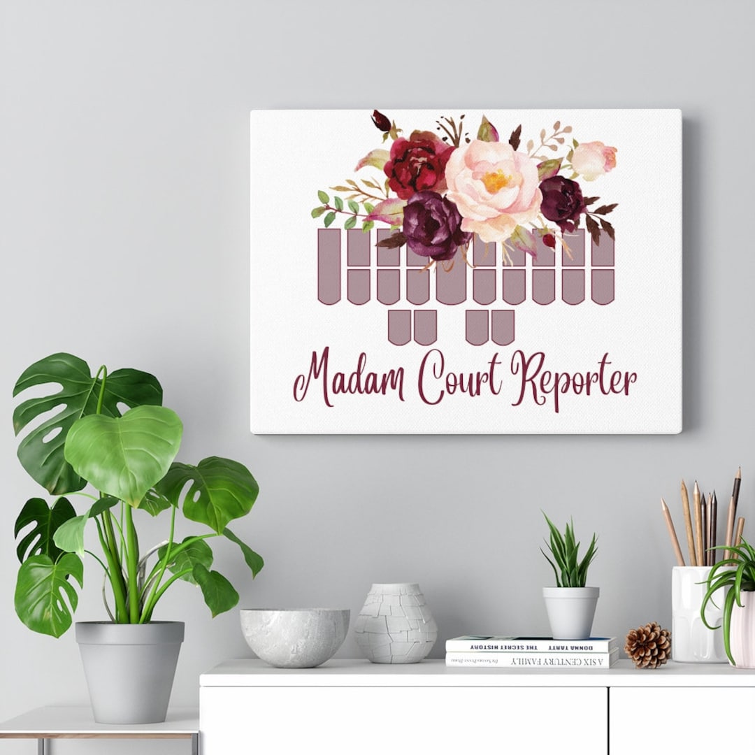 Stenographer Keyboard, Madam Court Reporter Steno Keyboard, Burgundy ...