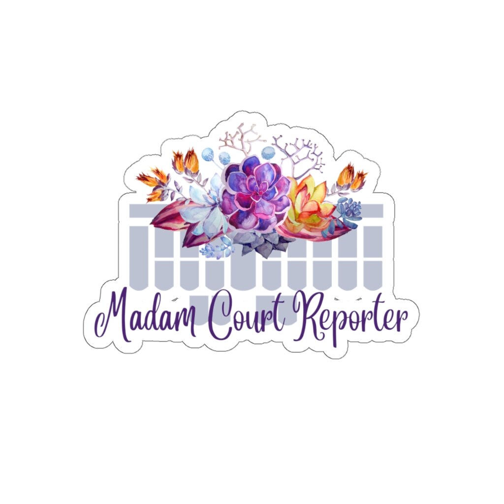 Madam Court Reporter Steno Art Stenographer Kiss-cut Stickers | Etsy