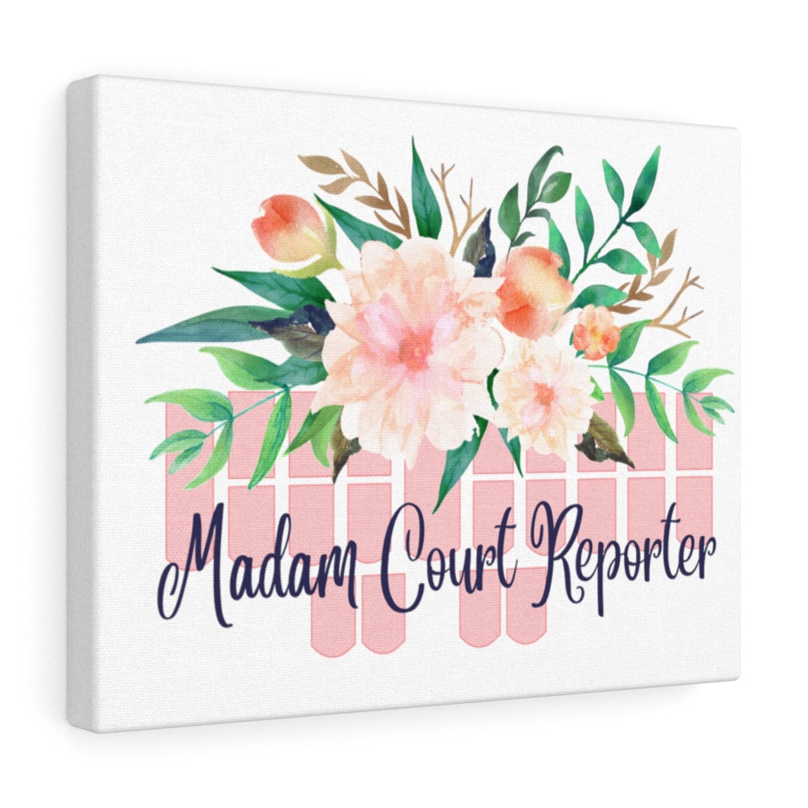 Stenographer Keyboard, Floral Steno Keyboard Madam Court Reporter ...
