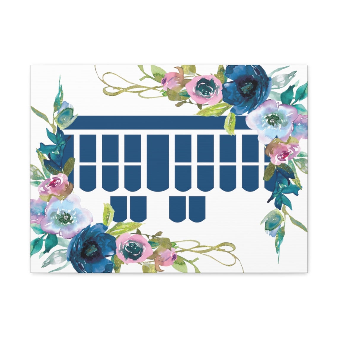 Steno Keyboard Art: Watercolor Floral Canvas - Court Reporter Gift - Etsy