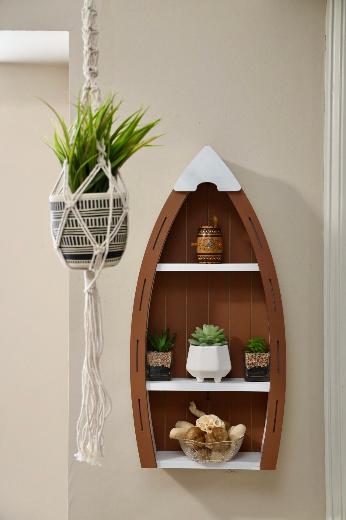 Nautical Wooden Boat Shelf Nautical Home Decor Room Decor - Etsy