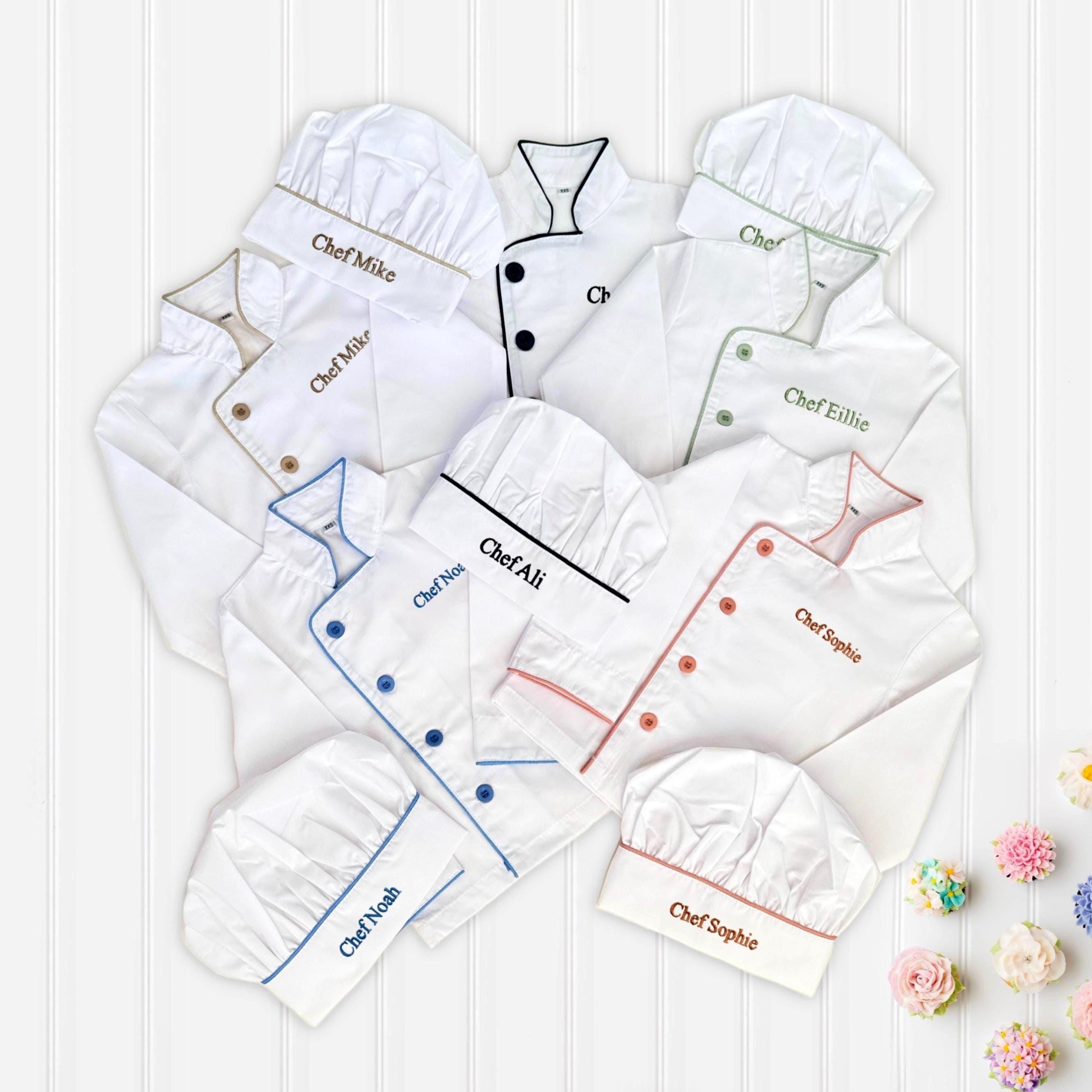 Personalized Kids Chef Coat and Hat: Embroidered Cooking Costume - Etsy