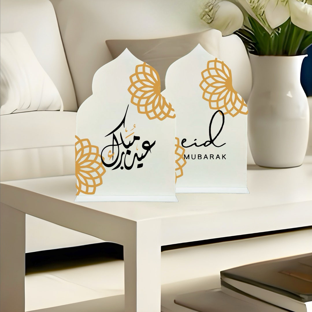 Acrylic Eid Mubarak Sign, Eid Decor, Eid Home Decor, Eid Mubarak Stand ...