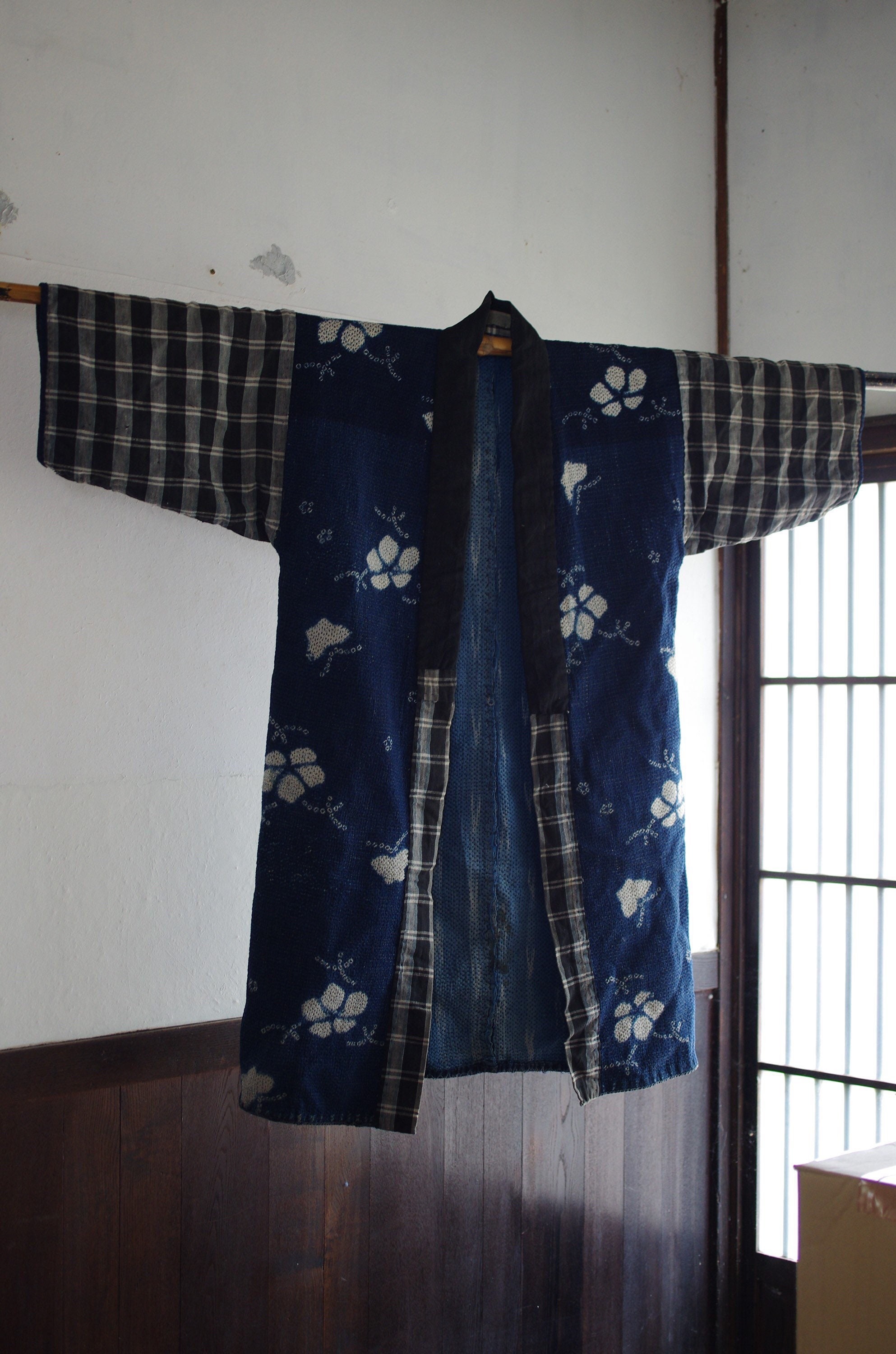 Museum-class Items asamai Shibori Sashiko Nagagi Butterfly Pattern ...