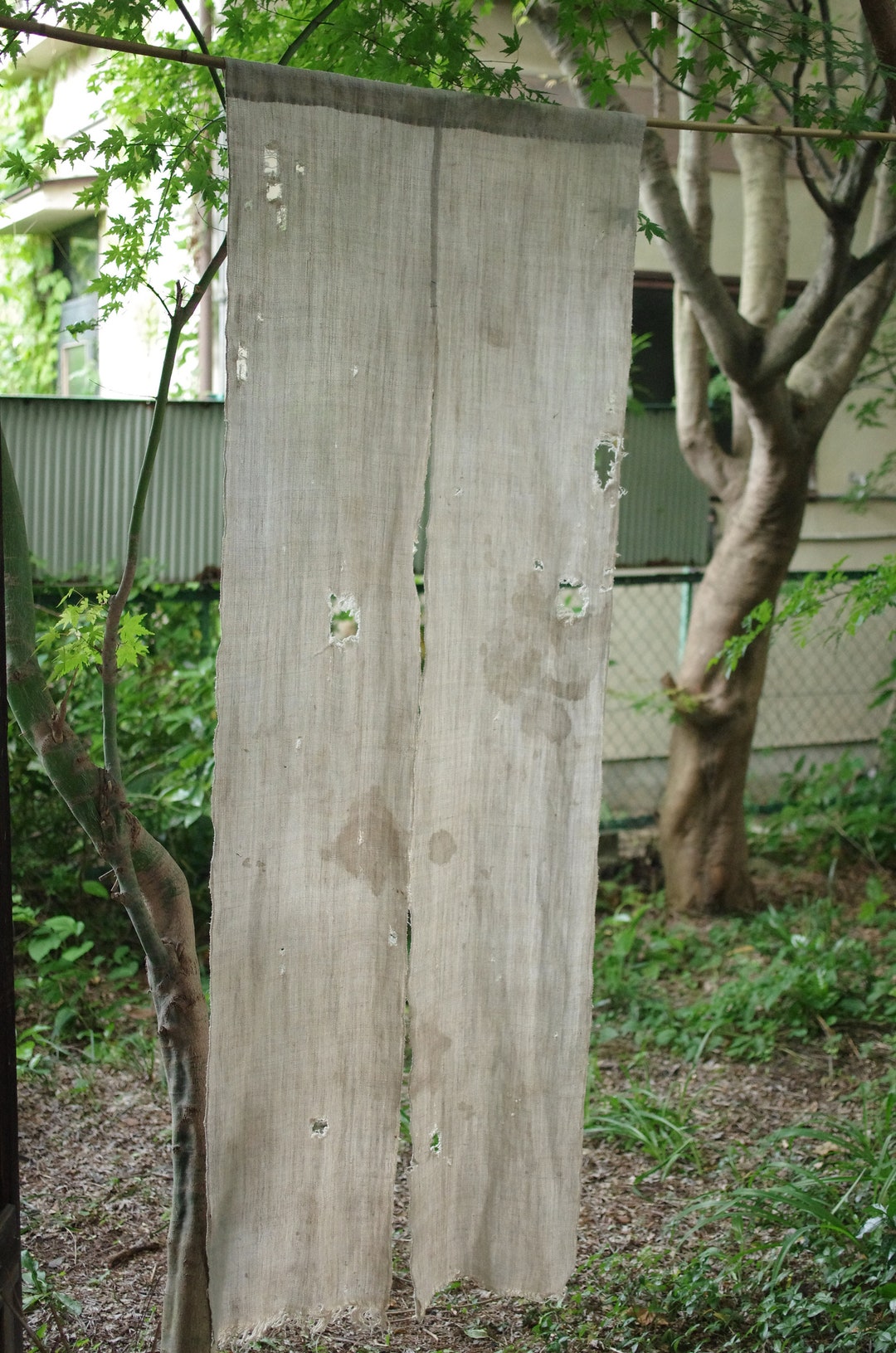 A Natural-coloured Boro Noren Curtain From the End of the Edo Period. - Etsy