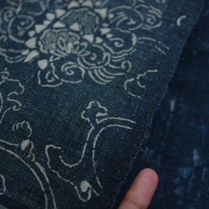 Indigo-dyed Stencil-dyed Cloth From the Meiji to Taisho Eras. - Etsy