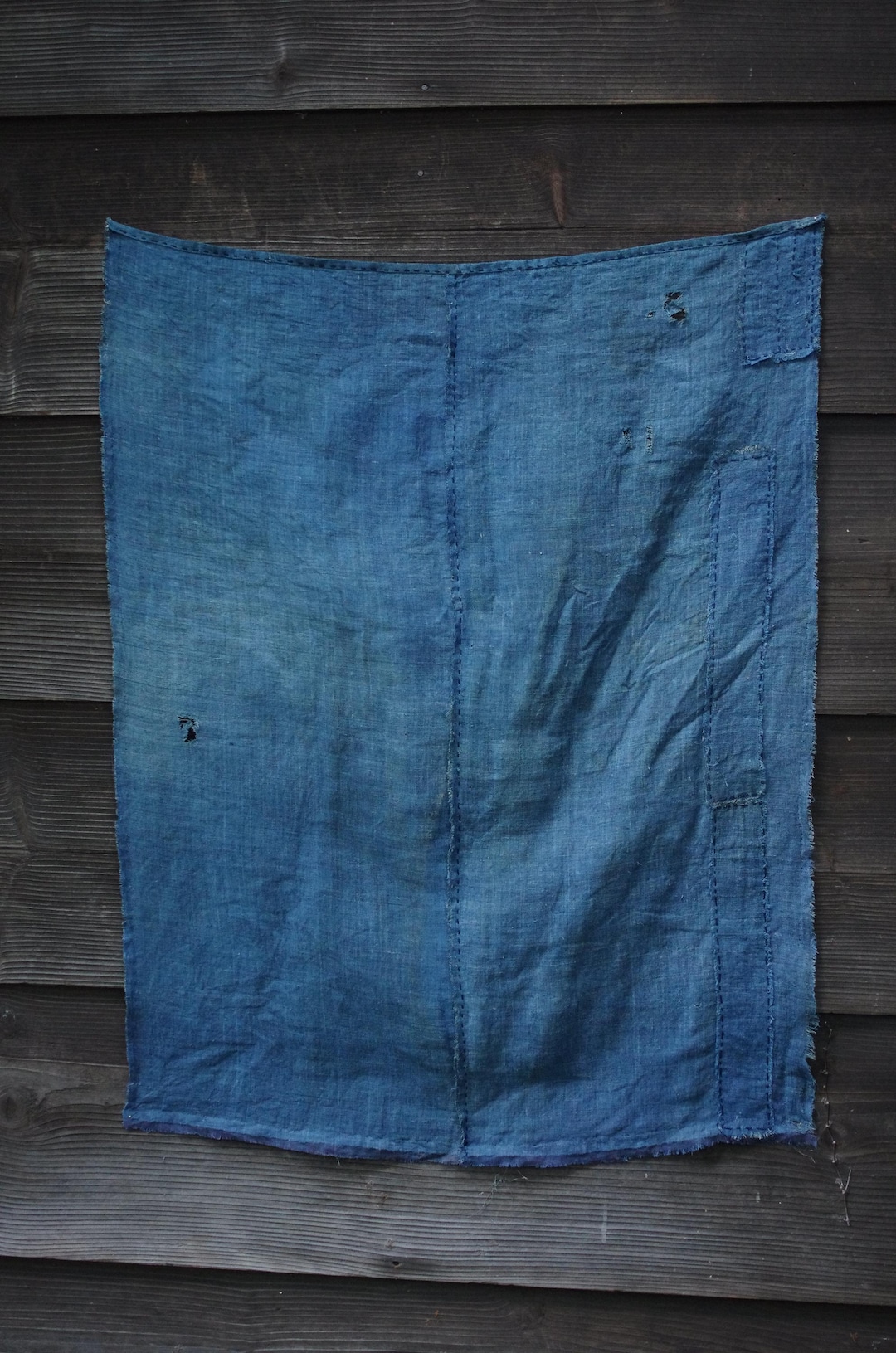 Indigo-dyed Kudzu (kuzu, Kuzufu, Pueraria Montana) Fiber Cloth, Taisho ...