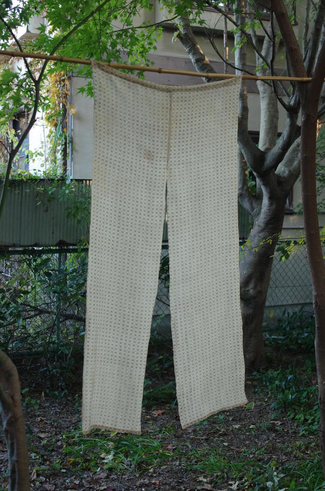 A Natural-colored Katazome Hemp Cloth Noren From Around the Meiji ...
