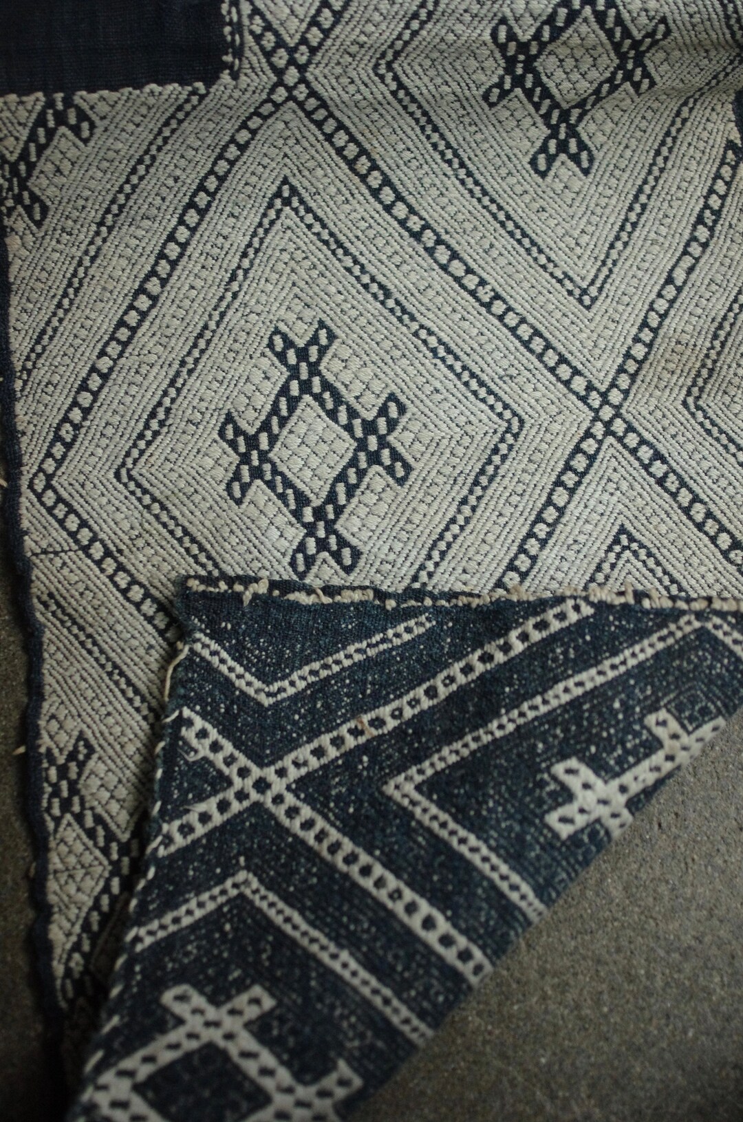 Part of an Higashi Kogin Sashi Kimono From the End of the Edo Period ...