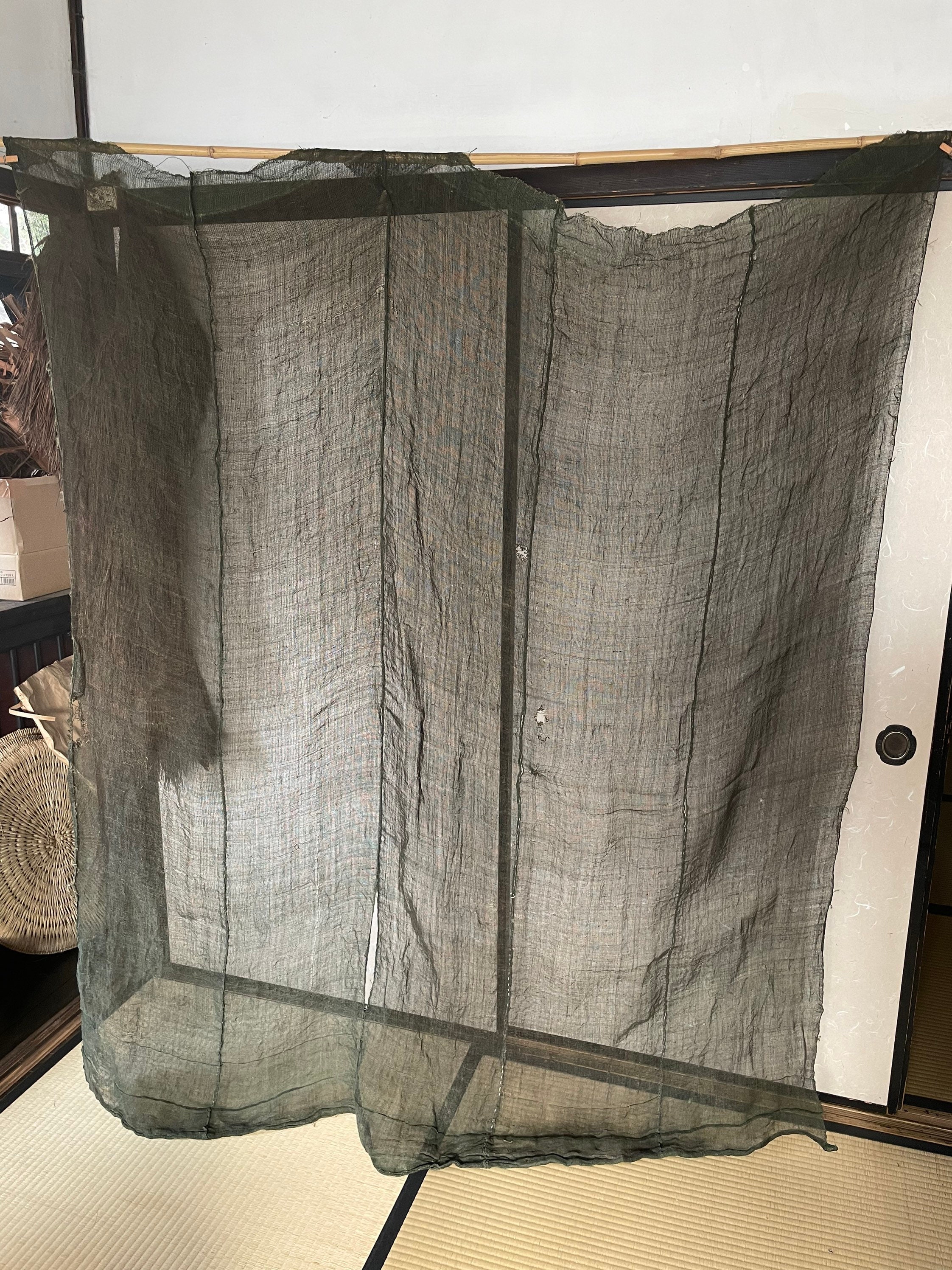 Art & Collectibles Collectibles no12 Vintage Japanese hemp mosquito net ...