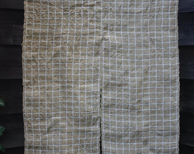Showa-era Hemp Noren With White Grid Pattern - Etsy