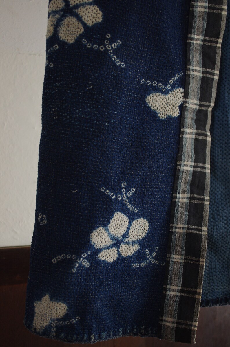 Museum-class Items asamai Shibori Sashiko Nagagi Butterfly Pattern ...