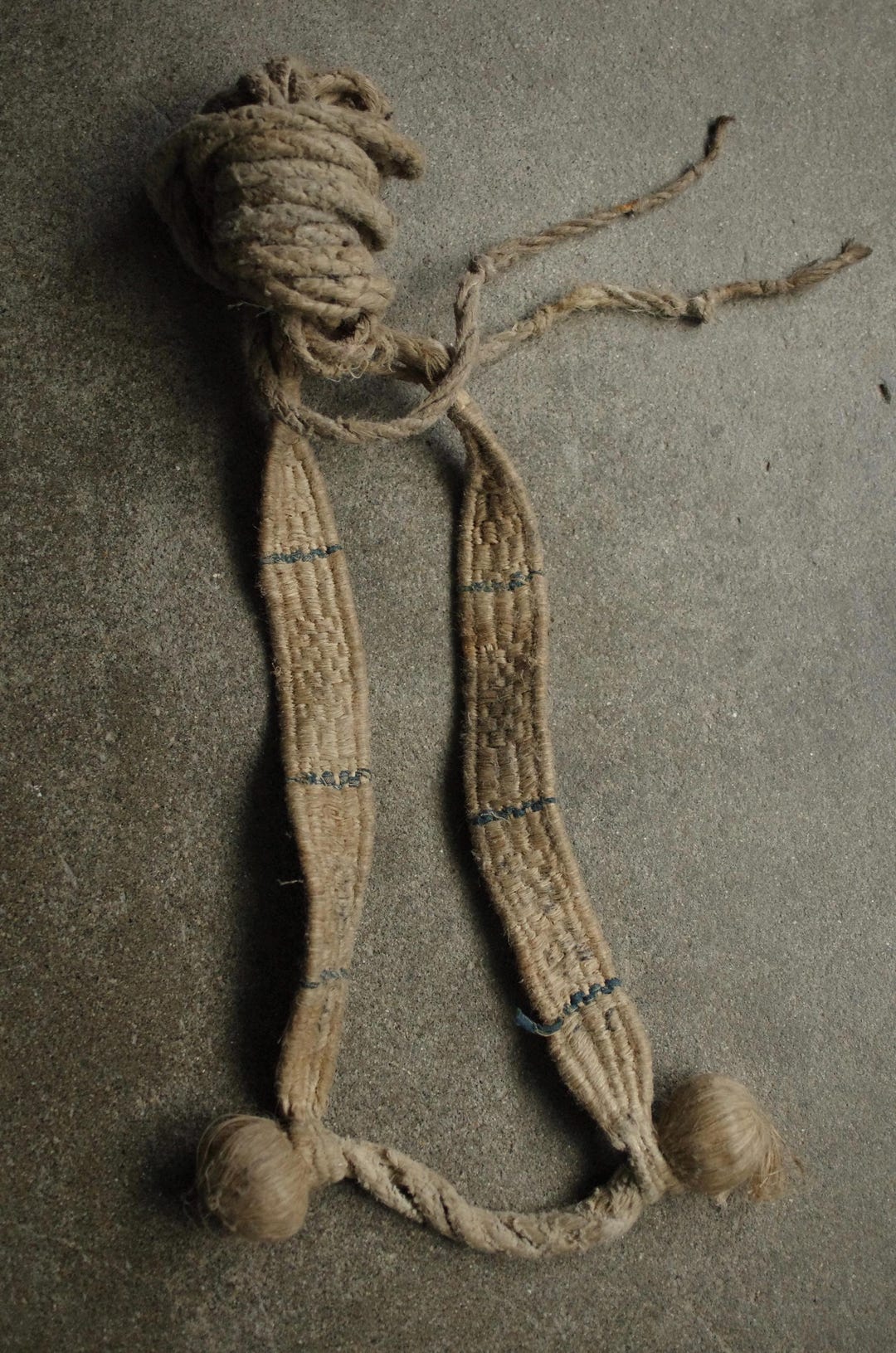 A Linen Shoulder Strap From Around the Taisho Period. - Etsy