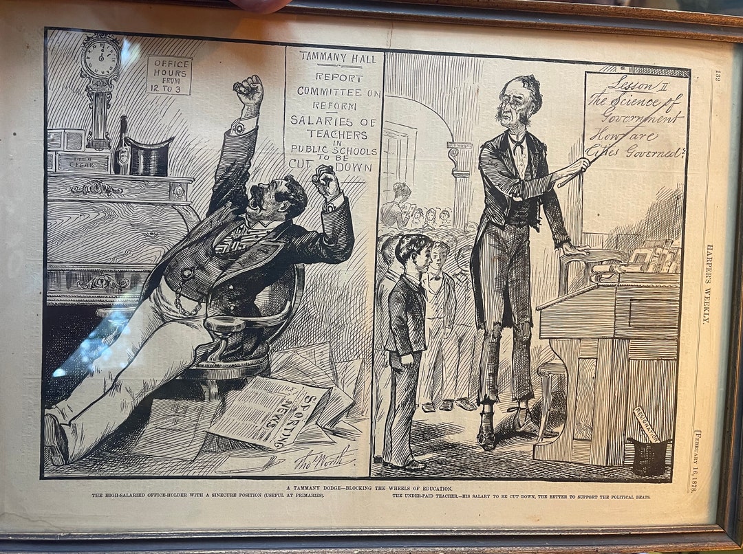 1878 Harpers Weekly Political Cartoon-free Shipping - Etsy