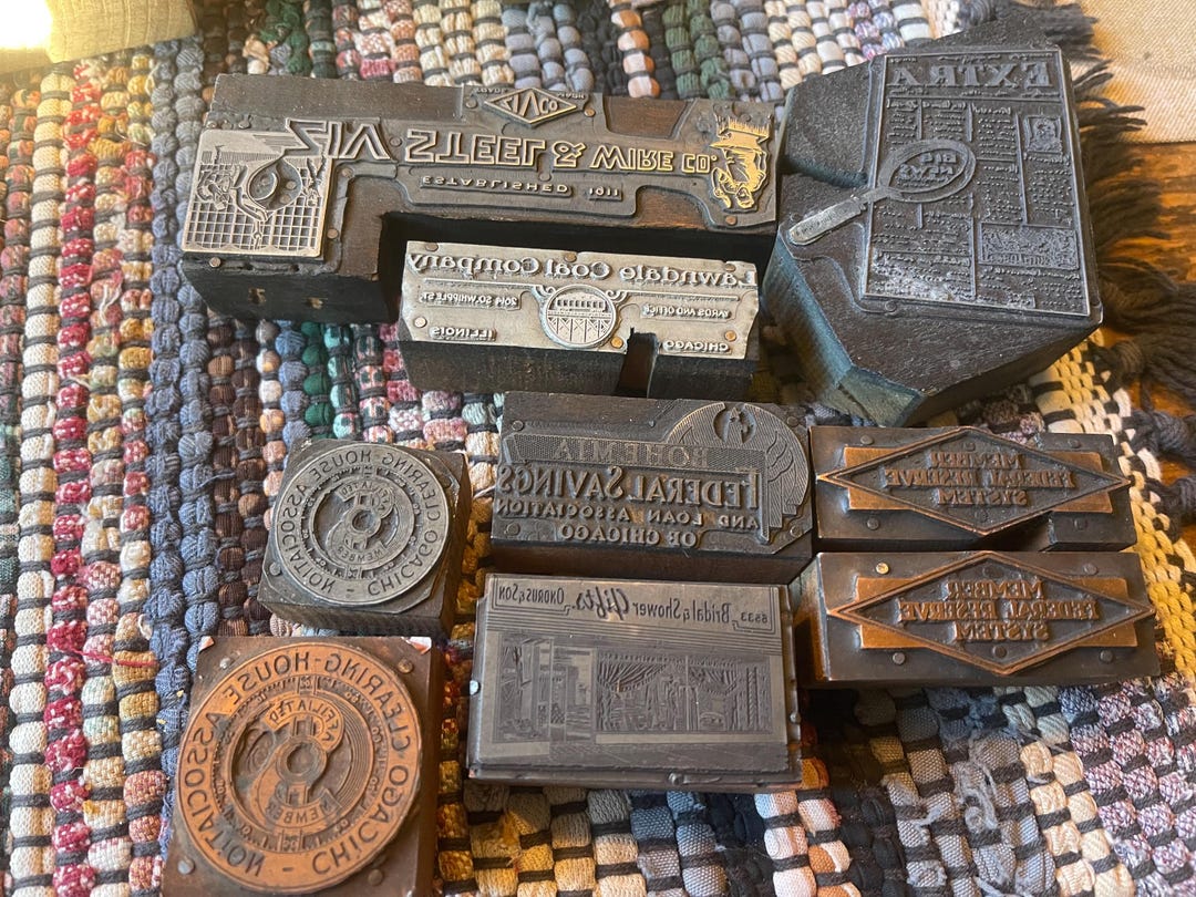 9 Vintage Letterpress Blocks-free Shipping - Etsy