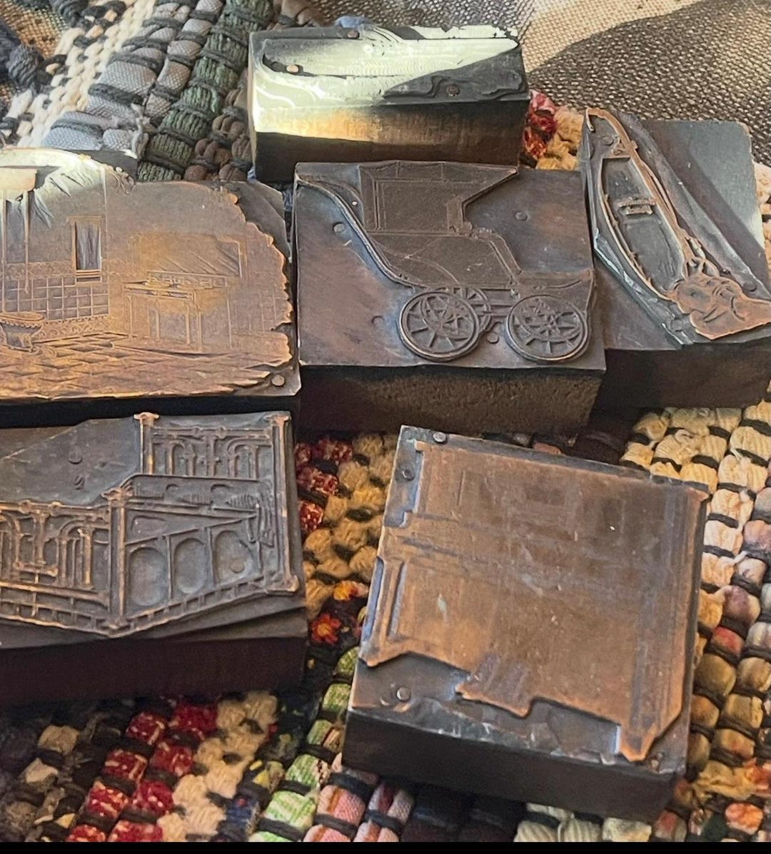 8 Antique Wood Printing Blocks-free Shipping - Etsy