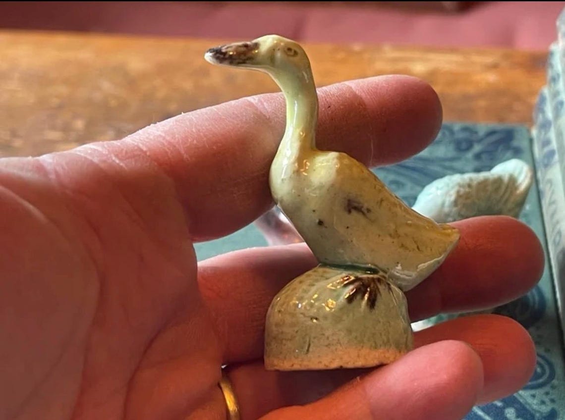 5 Vintage German Small Duck Figurines- Free Shipping - Etsy