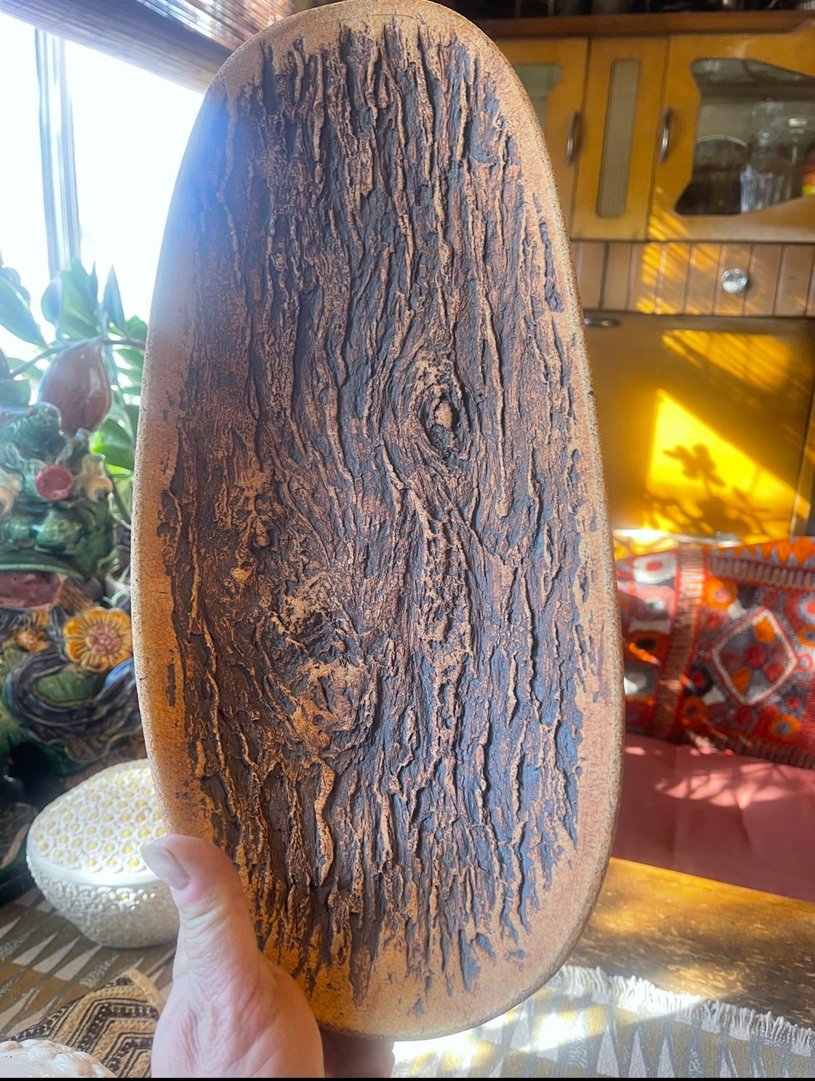 1992 David Salk Pottery Bark Bowl-free Shipping - Etsy