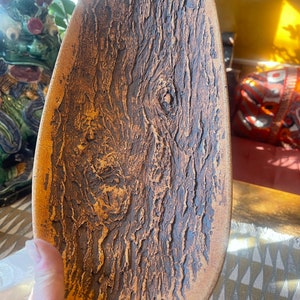 1992 David Salk Pottery Bark Bowl-free Shipping - Etsy