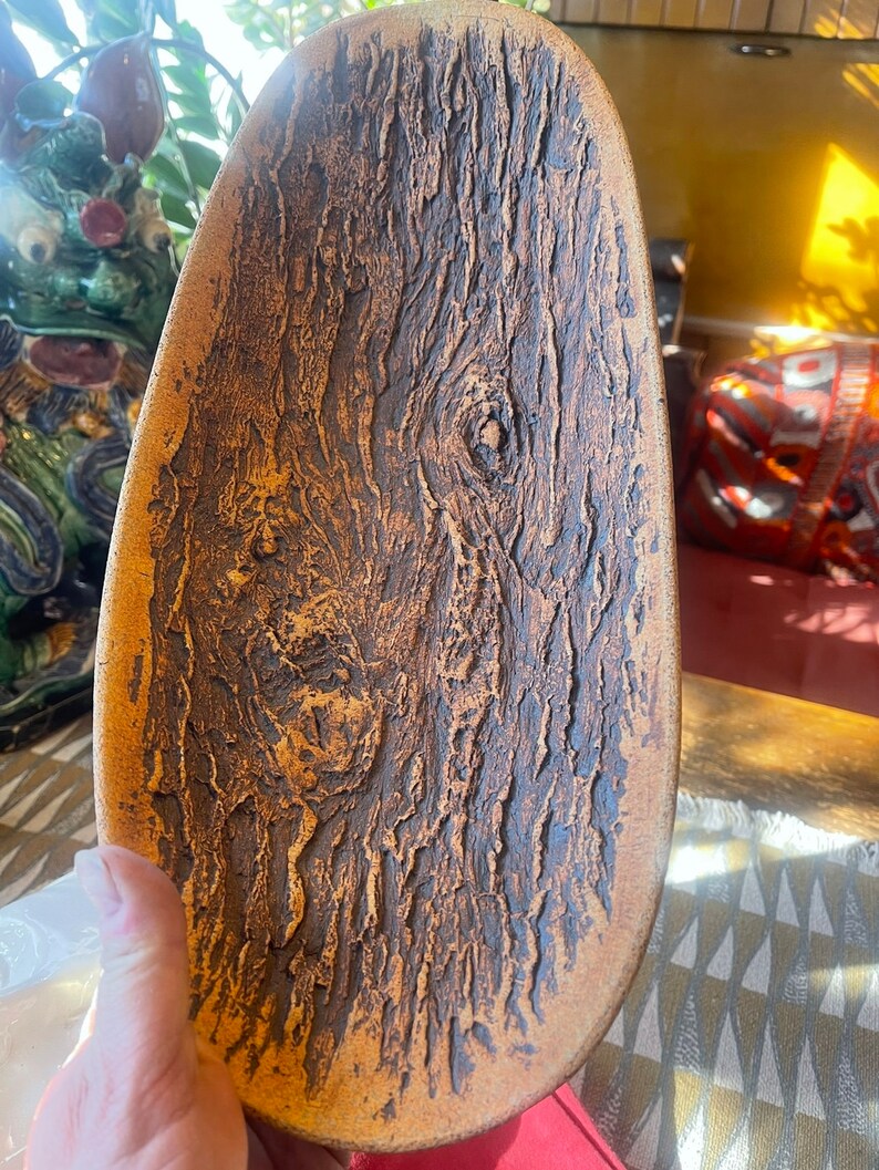 1992 David Salk Pottery Bark Bowl-free Shipping - Etsy