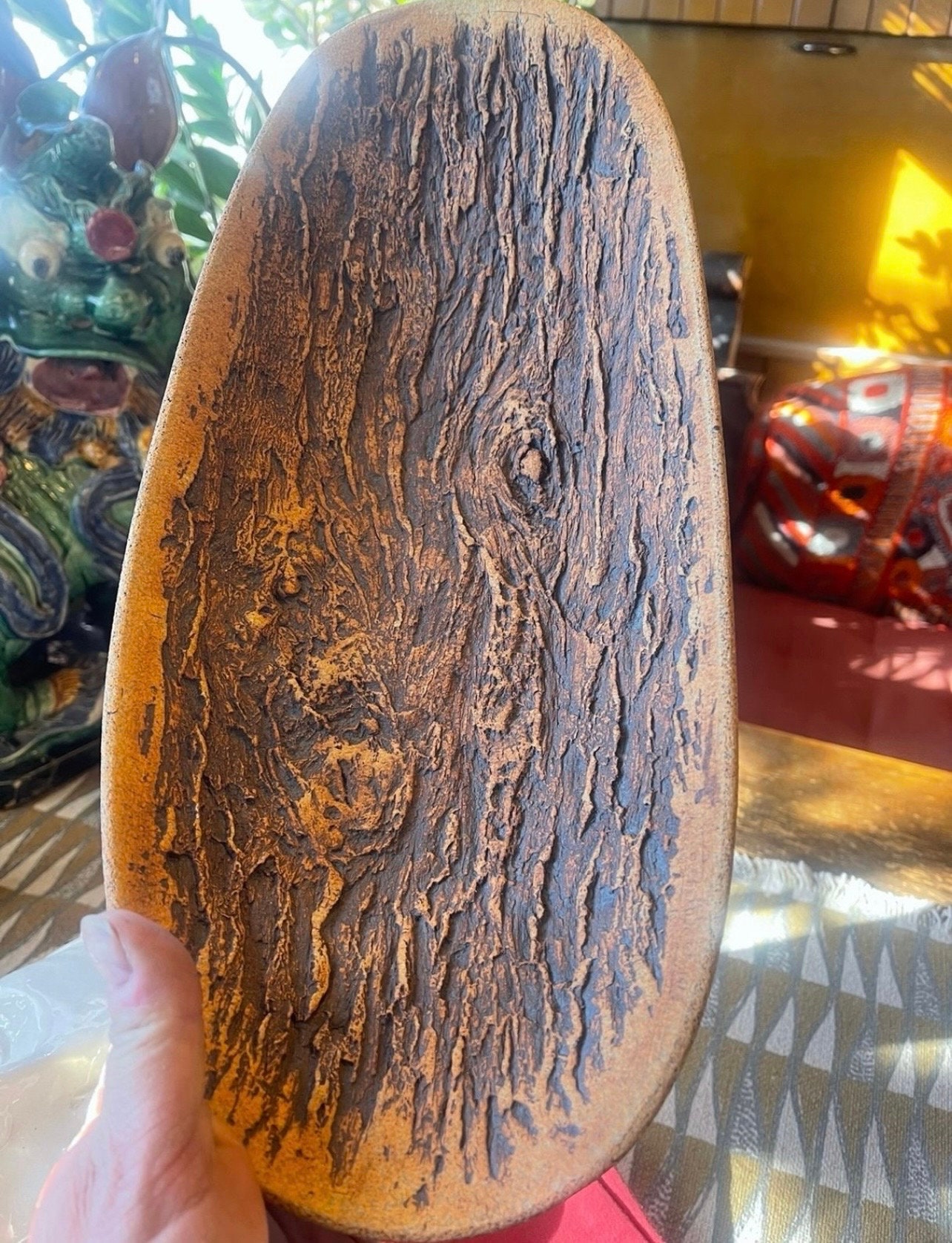 1992 David Salk Pottery Bark Bowl-free Shipping - Etsy