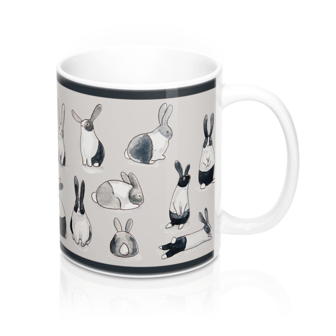 Mug With Cute Rabbit Art - Etsy
