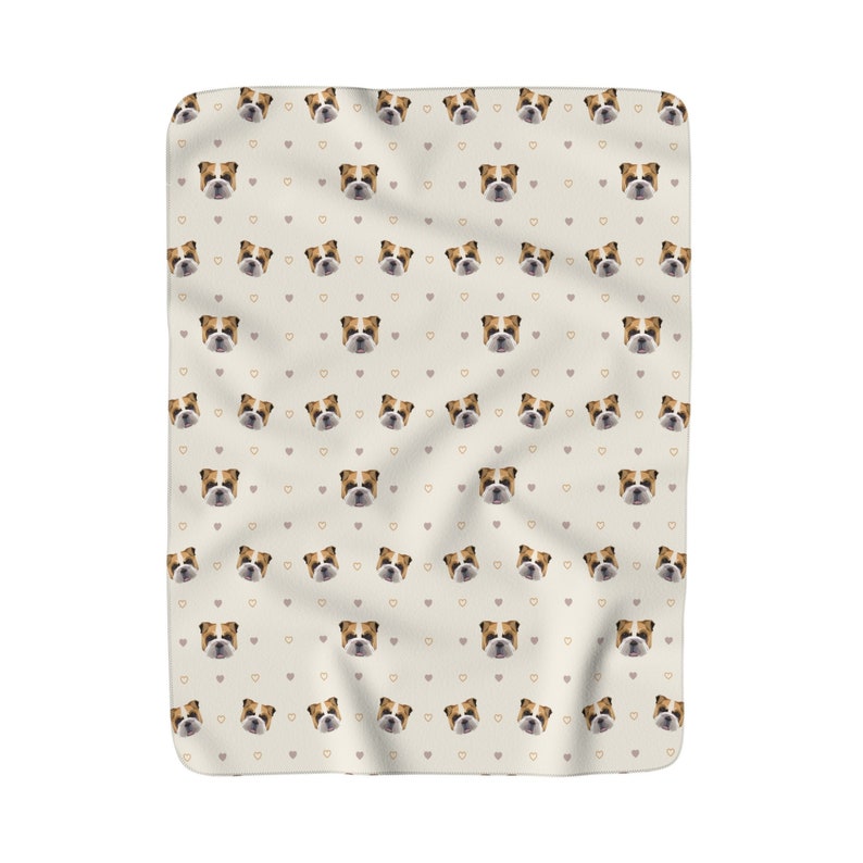 English Bulldog Pattern Sherpa Blanket Dog Owner Gift Dog | Etsy