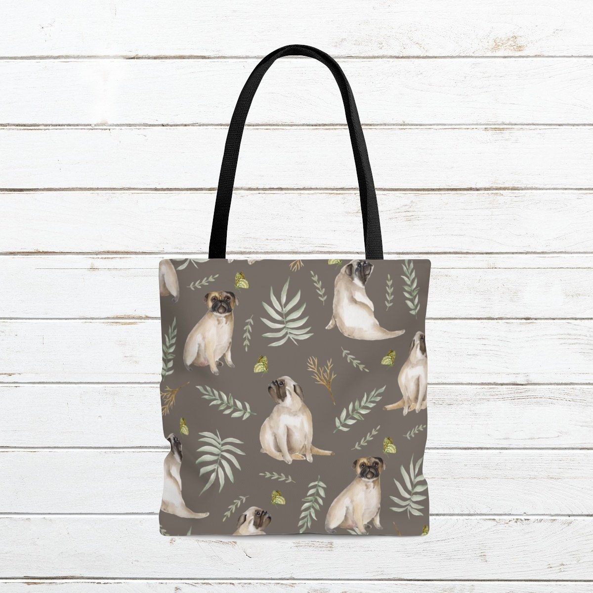 Pug Lovers Tote Bag - Pug Gift - Dog Owner Gift - Beach Bag - Carlin ...