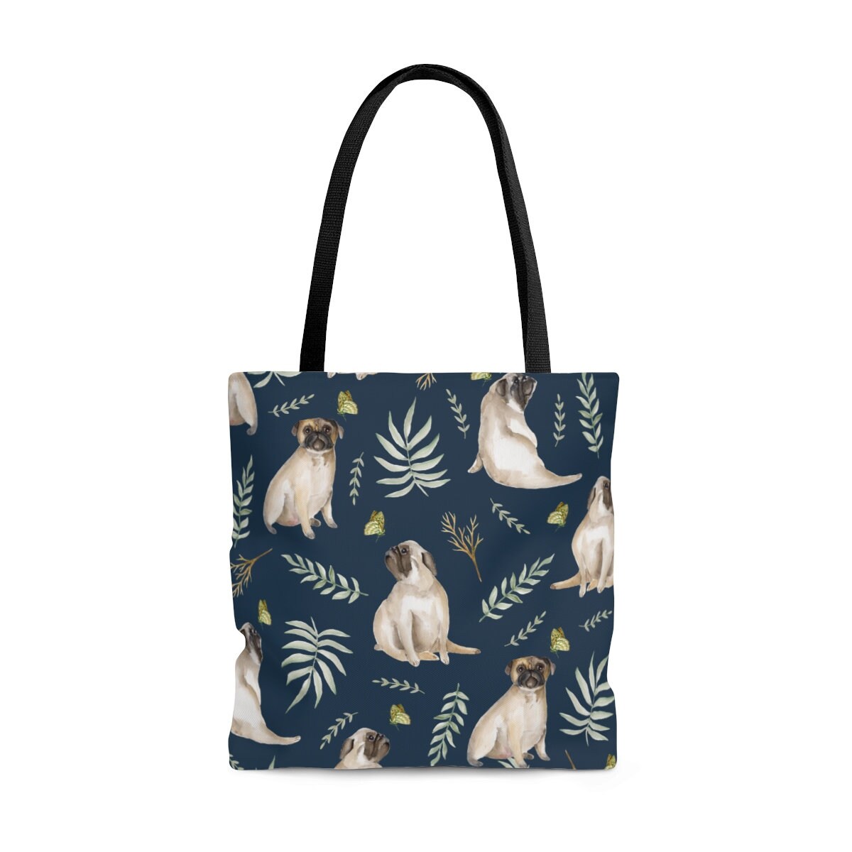 Pug Lovers Tote Bag - Pug Gift - Dog Owner Gift - Beach Bag - Carlin ...