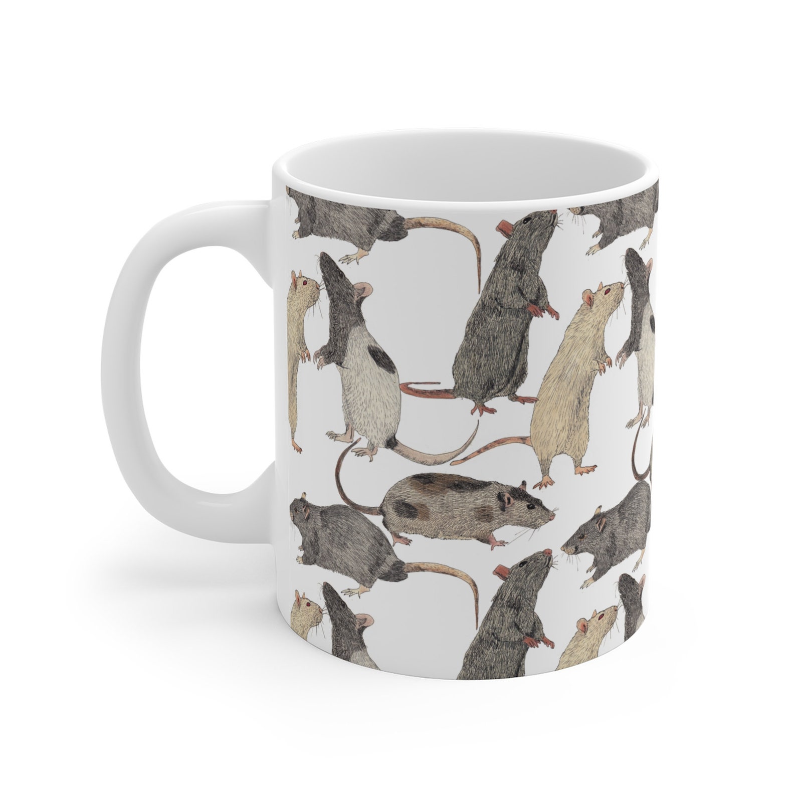 Pet Rat Lover Mug - Coffee Mug, Rat Lover Gift, Cute Rat Mug, Mouse Rat ...