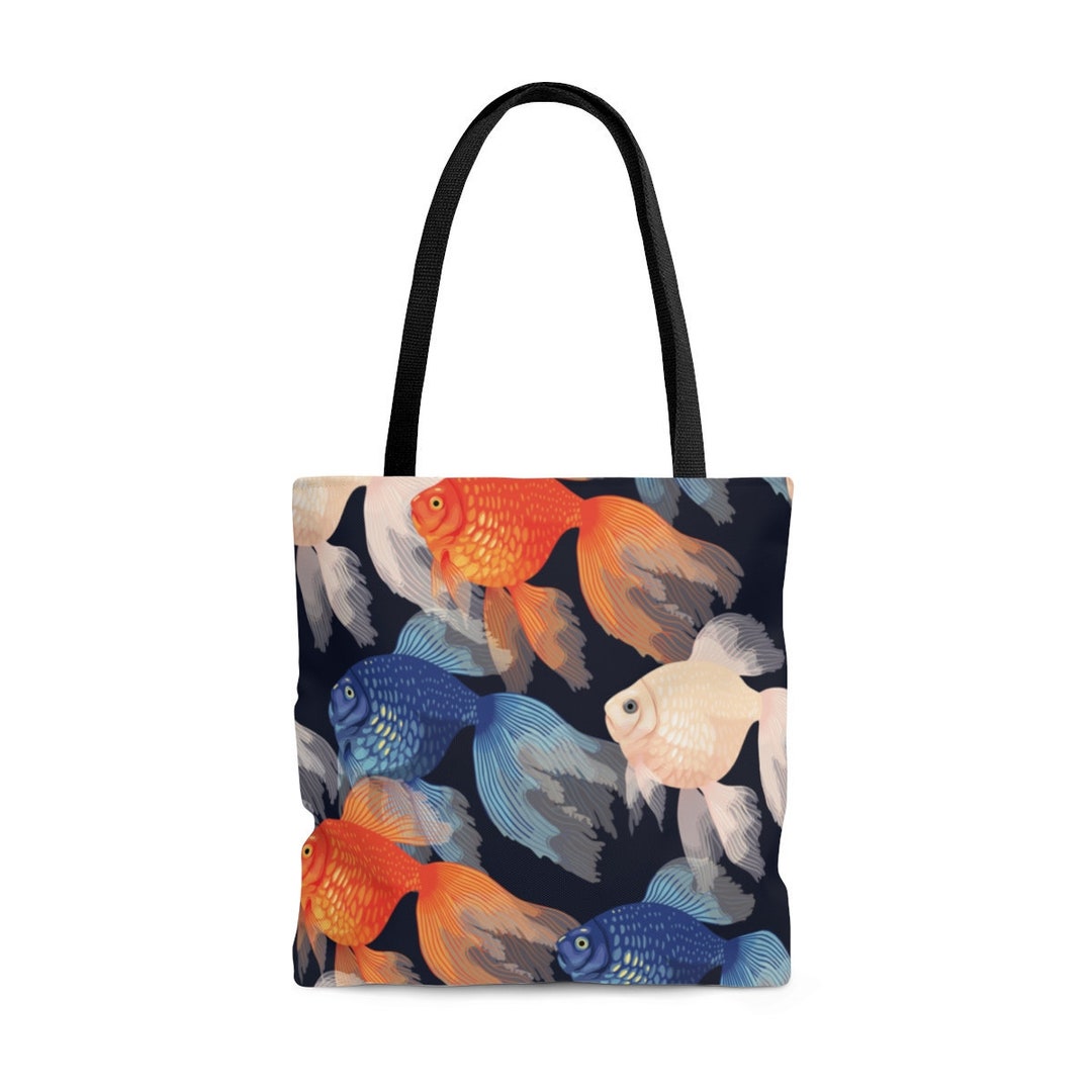 Goldfish Pattern Tote Bag. Pet Goldfish Lover Gift.ryukin Fantail Fancy ...