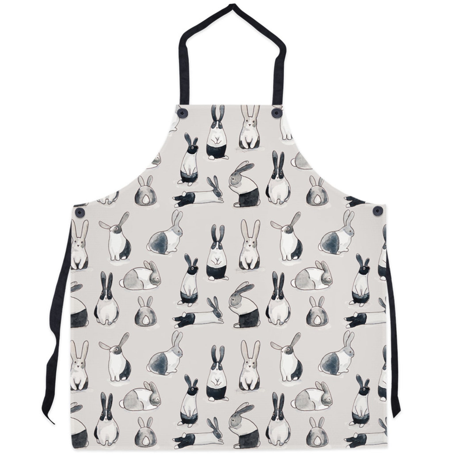Cute Rabbit Pattern Apron Bunny Rabbit Lover Gift Bunny | Etsy