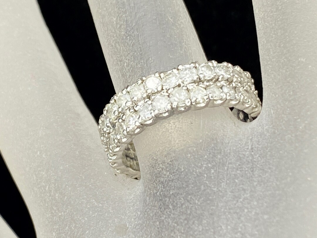 Platinum 1000 6.3mm G/si1 2.00ct Round Diamond Ring Band 6.7g - Etsy