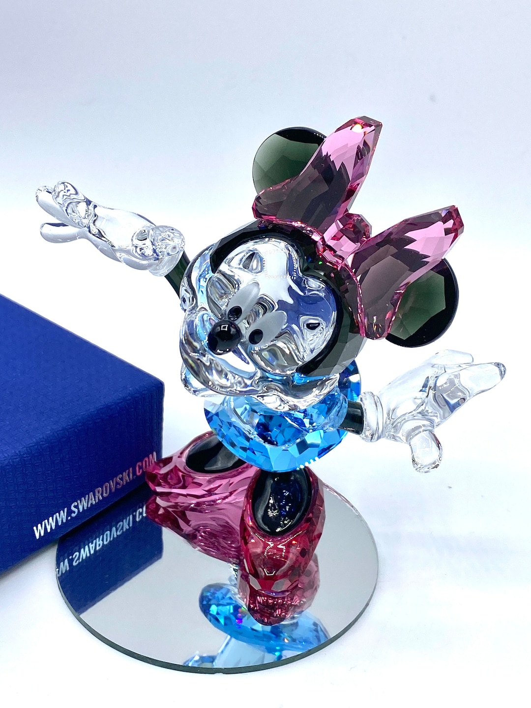 Swarovski Disney Minnie Mouse Crystal Figurine With Box - Etsy
