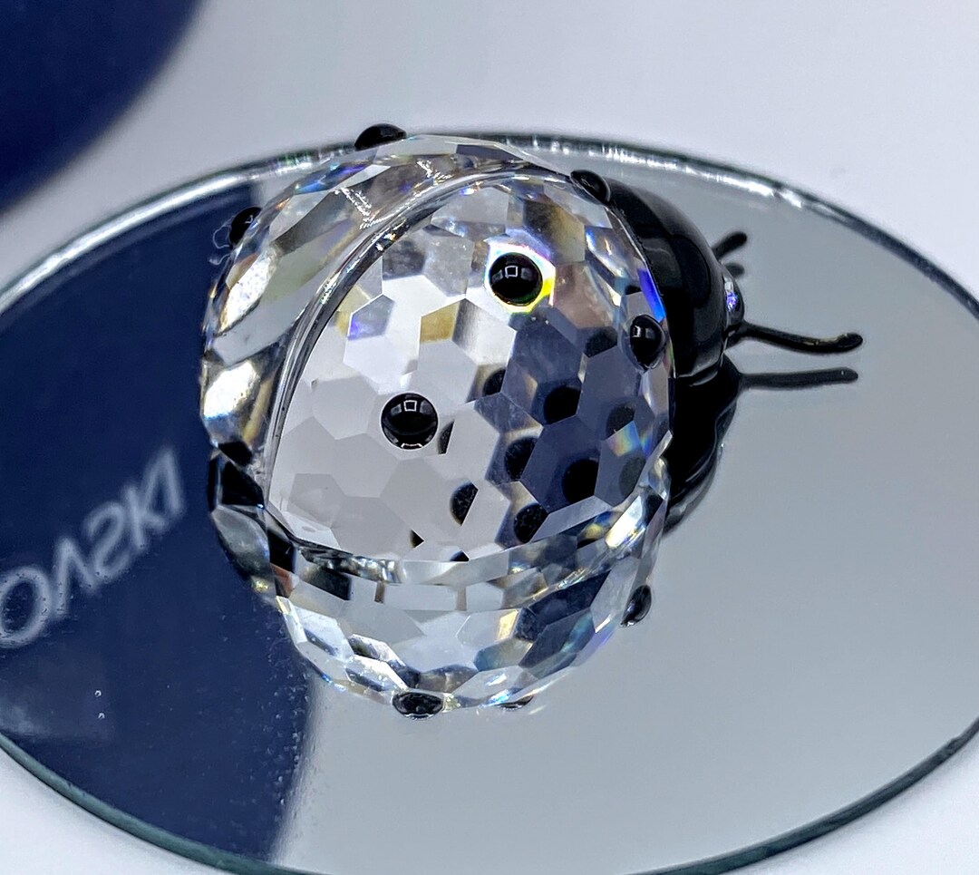 Swarovski Crystal ladybird Ladybug a Symbol of Luck Mint in Box, Mirror ...