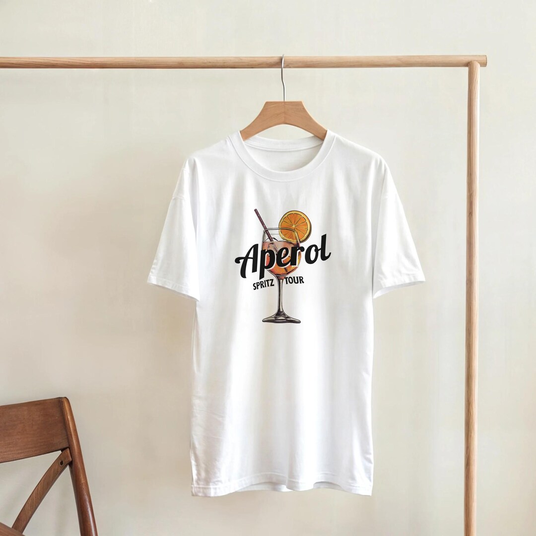 Aperol Spritz Tour T-shirt – White, Pink, Sand and Light Grey | Gift ...