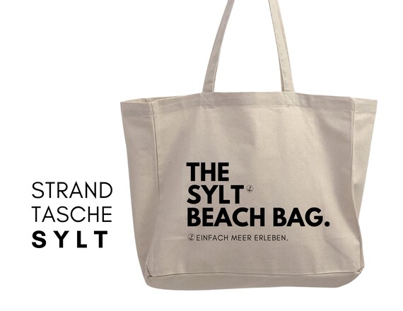 SYLT Beach Bag Große Canvas Tasche Strandtasche - Etsy