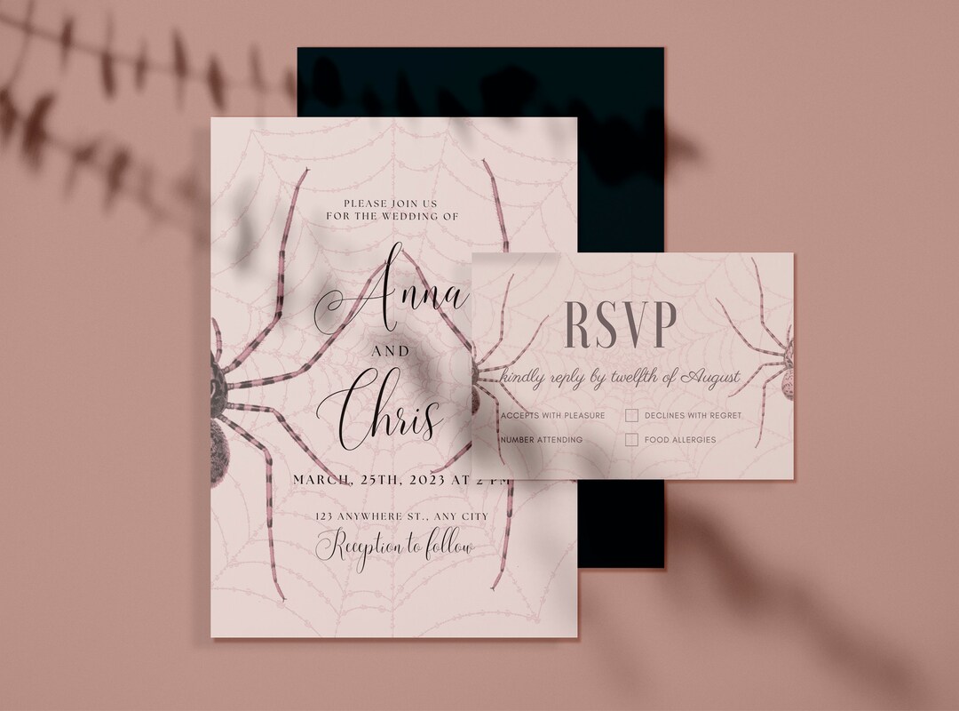 Gothic Wedding INVITE, Halloween Wedding, Wedding Invitation,october ...