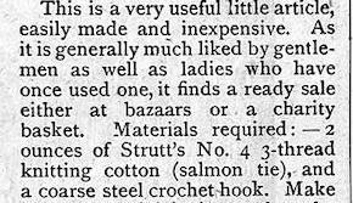 Washing Hand 1880s Victorian Crochet Pattern PDF - Etsy