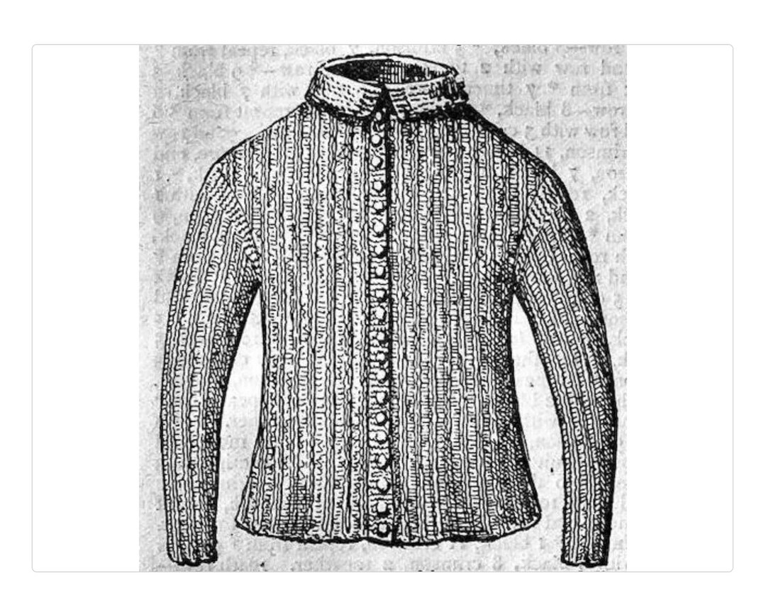 Ladys Jersey 1880s Victorian Knitting Pattern PDF - Etsy